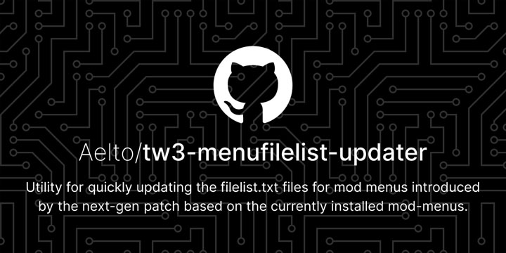 The Witcher 3: Wild Hunt GAME MOD Menu Filelist Updater v.0.2 ...