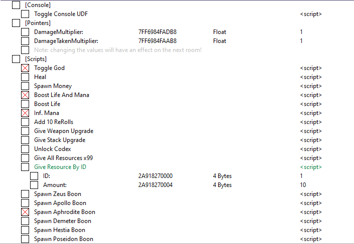 Hades 2 GAME MOD Cheat Table (CT for Cheat Engine) v.9052024 - download - gamepressure.com