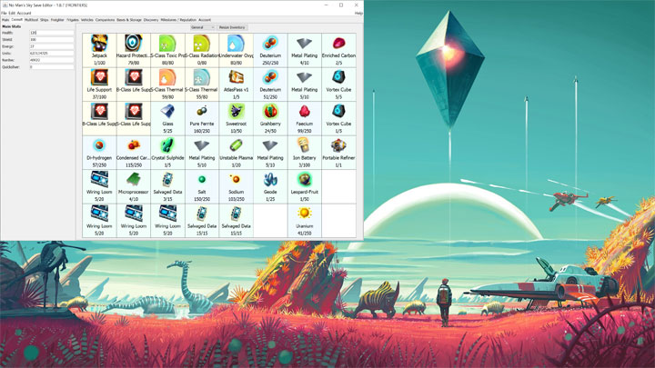 No Man's Sky GAME MOD NMSSaveEditor v.1.8.7 - download | gamepressure.com