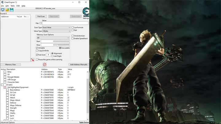 Final Fantasy VII Remake cheat engine Cheat Table v.0.7.0 - Darmowe ...