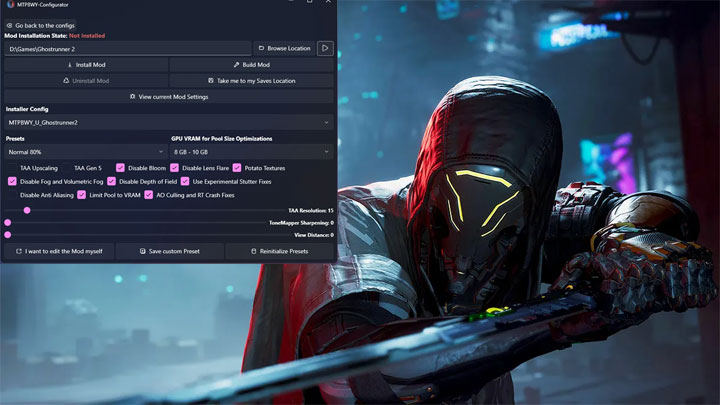 Ghostrunner 2 GAME MOD MTPBWY/May the Performance be with you (Stutter and Performance ...
