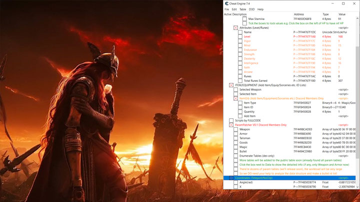 Elden Ring GAME MOD Elden Ring Ultimate Table (Over 60k code lines ...