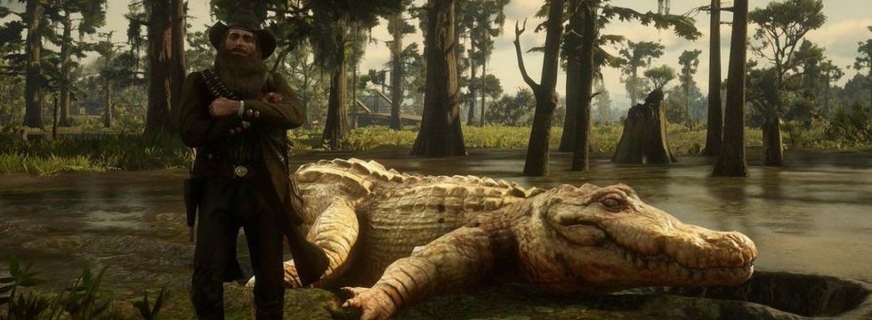 Gracz RDR2 zwabił legendarnego aligatora do obozu, by patrzeć, jak ...